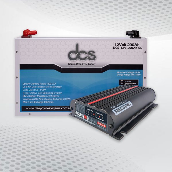 REDARC AUX BUNDLE DEAL – 12V 200AH + BCDC1250D