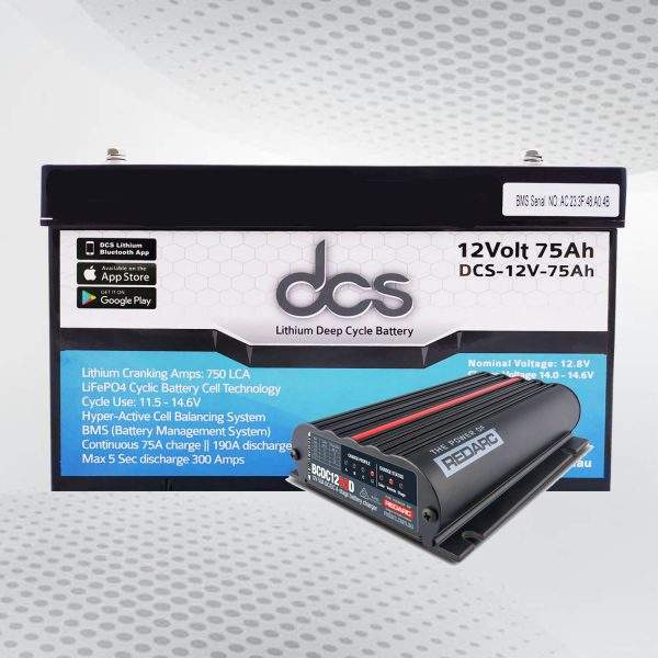 REDARC AUX BUNDLE DEAL – 12V 200AH + BCDC1250D